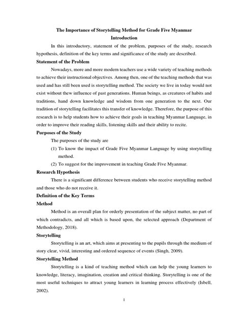 Research Reporting Writing Pdf Storytelling Teaching Method