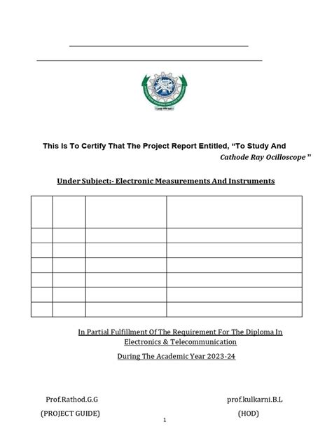 Cathode Ray Oscilloscope Pdf