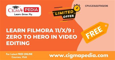 Learn Filmora 11x9 Zero To Hero In Video Editing Free Udemy Course Cigma Pedia