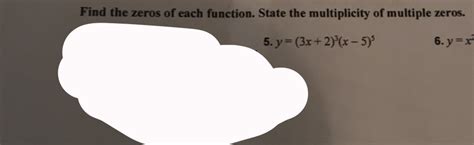 Solved Find The Zeros Of Each Function State The