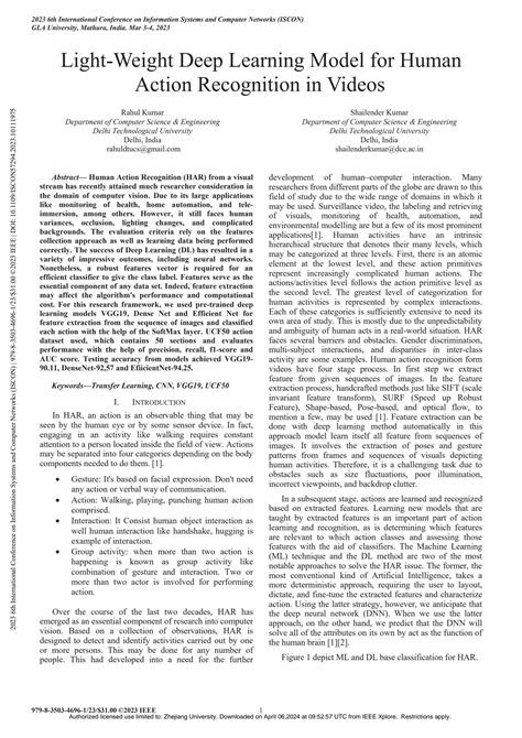 Solution Light Weight Deep Learning Model For Human Action Recognition