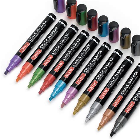 Zeyar Liquid Chalk Marker Wet Erase Marker Reversible Tip Bullet