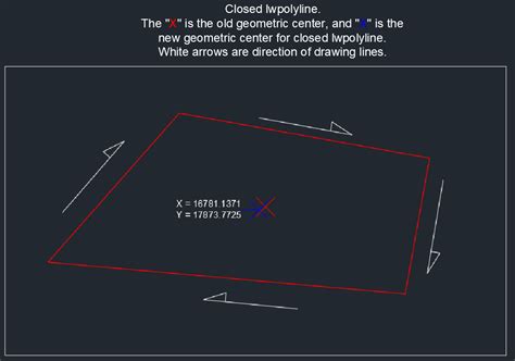 Geometric Center Of Open Polyline Line Autolisp Visual Lisp And Dcl Autocad Forums