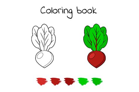 그림입니다 어린이 위한 게임입니다 야채입니다 색칠 페이지 비트 0명에 대한 스톡 벡터 아트 및 기타 이미지 0명 계절 농업 Istock