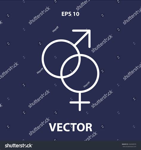 Sex Icon Male Female Line Icon Stock Vector Royalty Free Shutterstock