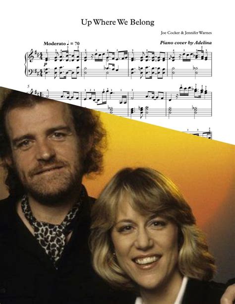Up Where We Belong Joe Cocker And Jennifer Warnes Piano Sheet Music