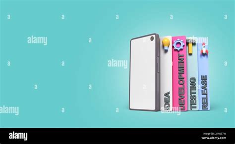 Mobile App Development Concept Stages Of Application Development 3d