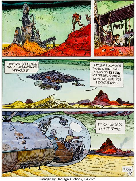 Moebius Jean Giraud Its A Small Universe Page 4 Original Art Lot
