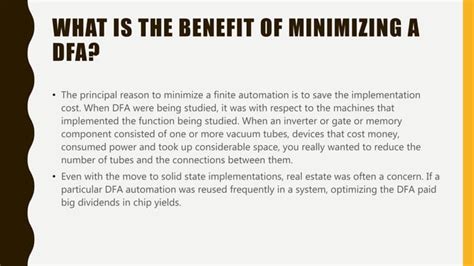 Equivalence And Minimization Of Dfa Pptx