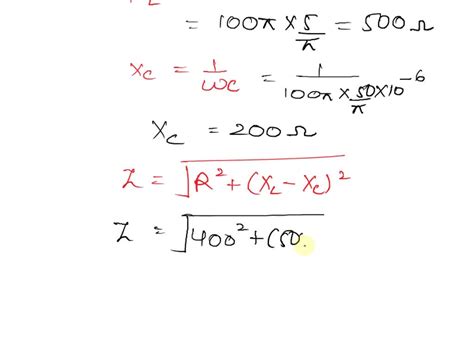 Solved A Resistor Of 400 â„¦ An Inductor Of 5Ï€h And A Capacitor Of