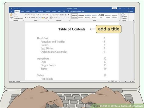 Ways To Write A Table Of Contents WikiHow