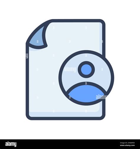 Personal Document File Paper Page Account User Single Isolated Icon With Filled Line Style