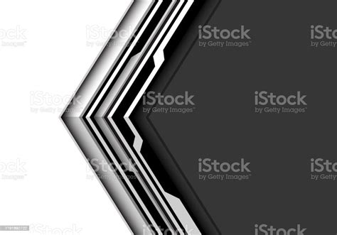 어두운 회색 빈 공간 디자인 현대 미래 기술 배경 벡터 일러스트와 흰색에 추상 검은 색 화살표 회로 라인 패턴 방향 0명에 대한 스톡 벡터 아트 및 기타 이미지 Istock
