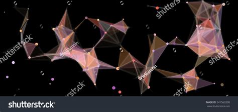 Vector Illustration Abstract Plexus Structure Forming Stock Vector Royalty Free 541563208