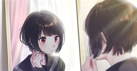 「鏡ごし」を描いたイラスト特集