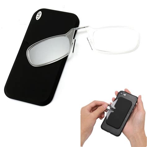 Wallet Mini Sticky Reading Glasses Nose Clip Glass Grandado