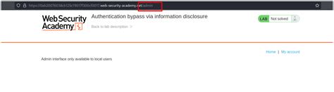 Portswigger Authentication Bypass Via Information Disclosure Sin Burpsuite
