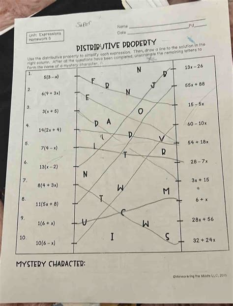 Solved Name Pd Unit Expressions Dale Homework 5 Distributive
