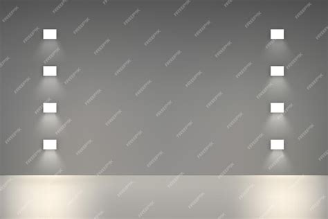 스포트라이트가 있는 빈 스튜디오 룸 배경 프리미엄 벡터