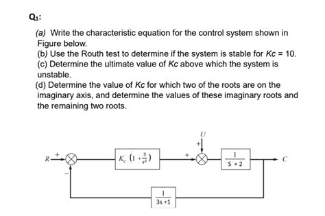 Q1 ﻿ A ﻿write The Characteristic Equation For The