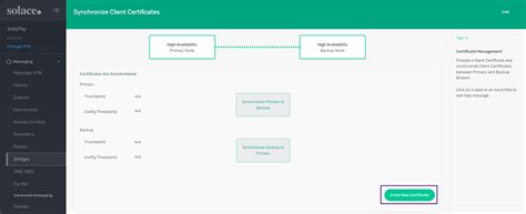 Installing And Synchronizing Client Certificates For High Availability