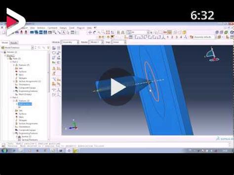 Impact with rigid tutorial using ABAQUS part دیدئو dideo