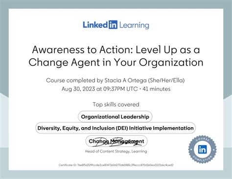 Stacia A Ortega Sheherella On Linkedin Certificate Of Completion