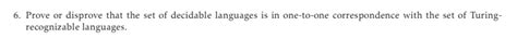 solved prove or disprove that the set of decidable languages