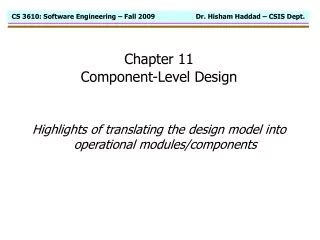 PPT Chapter Component Level Design PowerPoint Presentation Free Download ID