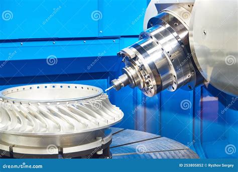 CNC Drilling Milling Boring Lathe Machine Stock Photo Image Of Industrial Heavy 253805852