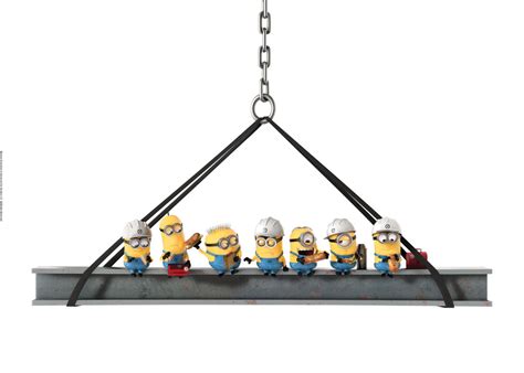 Minion Construction Work Poster Picture Metal Print Paint By