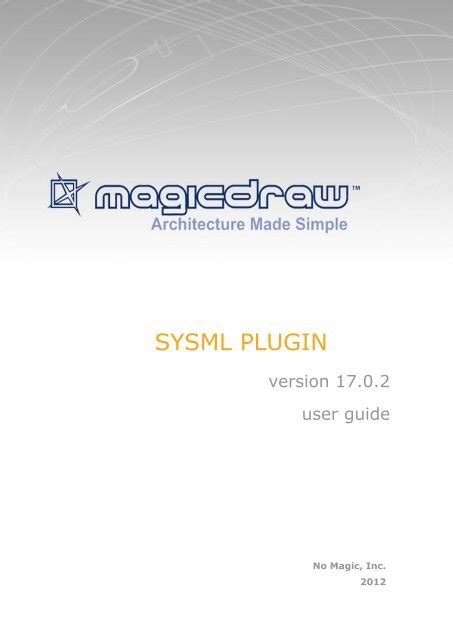 Sysml Plugin 1702 User Guide No Magic Inc