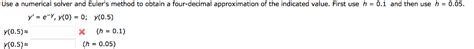 Solved Use A Numerical Solver And Euler S Method To Obtain A Chegg