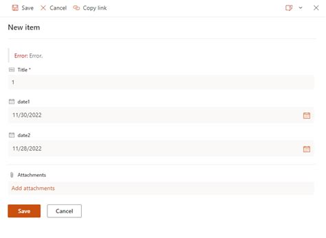 Validate Two Date Columns In Sharepoint 2019 Microsoft Qanda