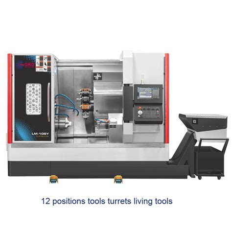 Turning Metal Small CNC Lathe Machine With Auto Bar Feeder 380V Double Spindles CNC Lathe And