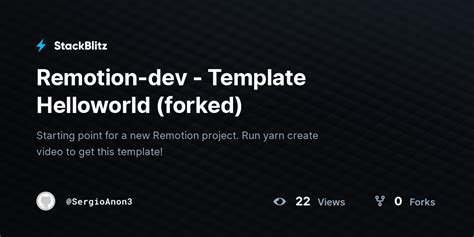 Remotion Dev Template Helloworld Forked Stackblitz