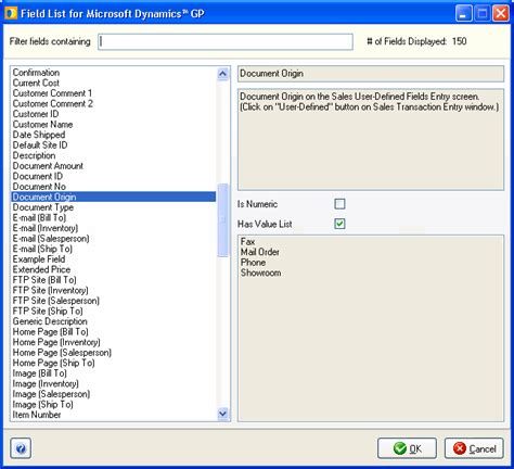 User Defined Fields