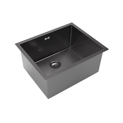Seba Overflow Sink 550mm 250 Deep Brushed Gunmetal W Racks Nz Abi Bathrooms And Interiors
