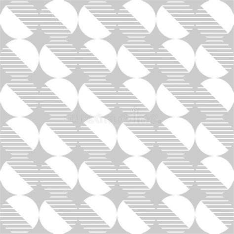 Modern Vector Abstract Seamless Geometric Pattern With Semicircles