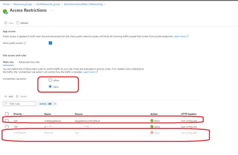 Block The Default Url Assigned To The Azure Web App Using Azure