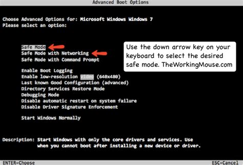 How To Start Windows 7 In Safe Mode The Working Mouse
