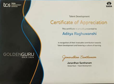aditya raghuwanshi on linkedin goldenguru tcsnagpur goldenguru2024