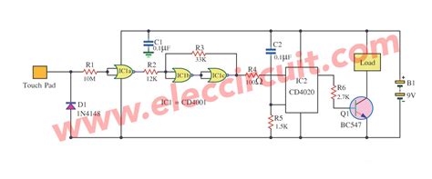 Circuit Diagram Of Touch Activated Switch Circuit Diagram