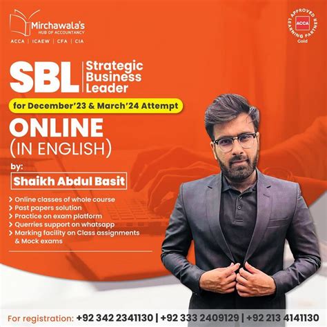 Prepare For Success In The Acca Sbl Exam With Expert Tutor Sir Shaikh
