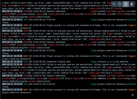 Failed To Query Data Eof When Using Alerting For My Datasource With