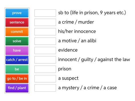 Crime Int Collocations Match Up