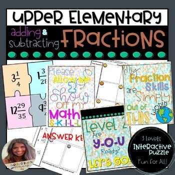 Adding And Subtracting Fractions Game By Burgher Bunch Of Learning