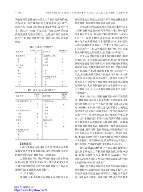 大面积脑梗死外科治疗指南 指南规范共识 药讯中心 湖南药事服务网