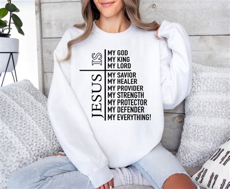 Jesus Is Sublimation Png File Christian Faith Sublimation Dtf Transfer Shirt Design Skinny