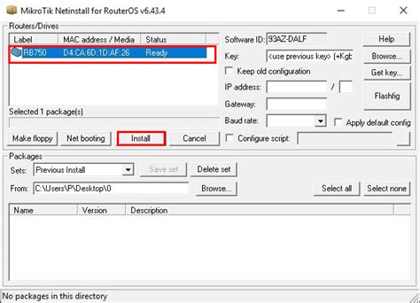 آپدیت روتر میکروتیک با Netinstall کار با Netinstall